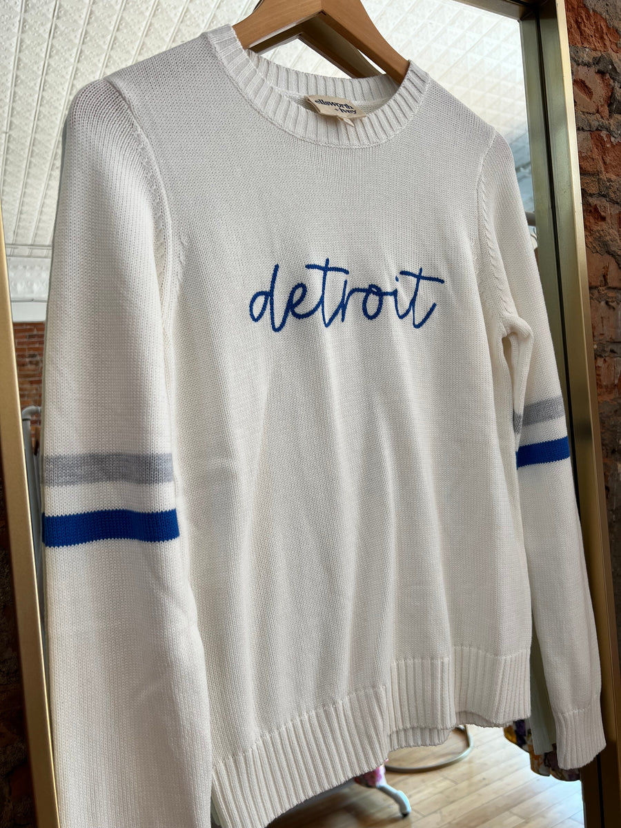 Detroit Cursive Crewneck Sweater – Ferne Boutique