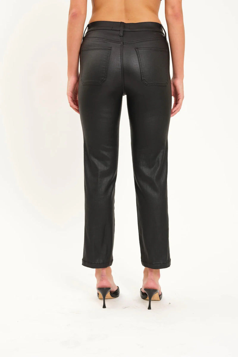 Straight Up High Rise Cargo in Coated Asphalt – Ferne Boutique